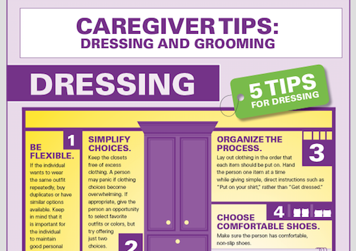 Infographic: Caregiver Tips – Dressing and Grooming | Alzheimers and ...